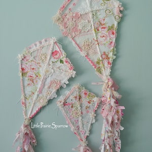 Pink Fabric Kites Set of 3 for Wedding Prop, Baby Shower, Girls Nursery ...