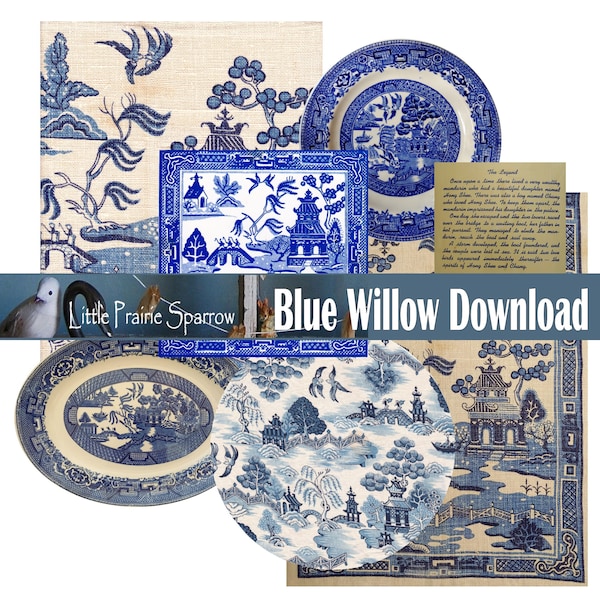 Blue Willow Paper - Etsy