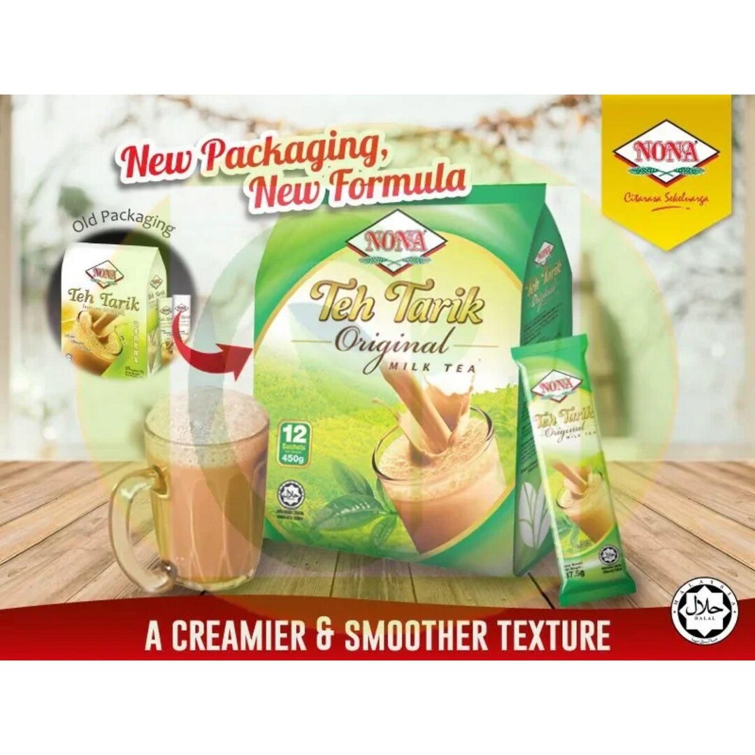 Nona Teh Tarik Original Milk Tea ( 2 Packs X 37.5g X 12 Sachets ) - Etsy