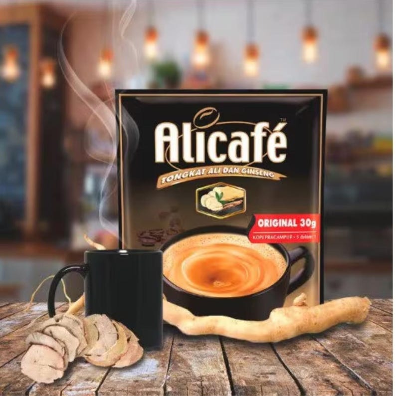 Ali Cafe Tongkat Ali and Ginseng Instant Coffee 1packs X 20 Sachets ...