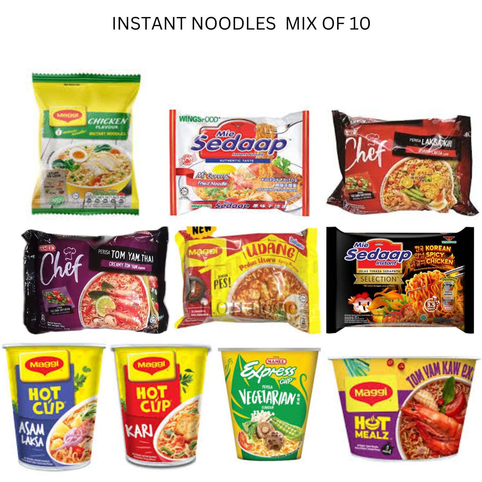 Malaysian Famous Noodle Mix 10 Flavour - Etsy