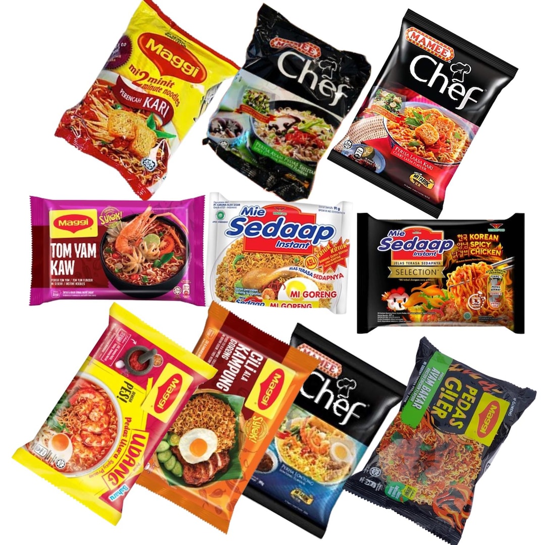 Malaysian Instant Noodle Mix of 10 Packs - Etsy