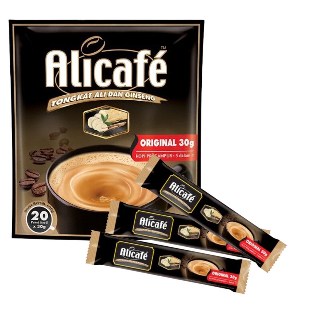 Ali Cafe Tongkat Ali and Ginseng Instant Coffee 1packs X 20 Sachets ...