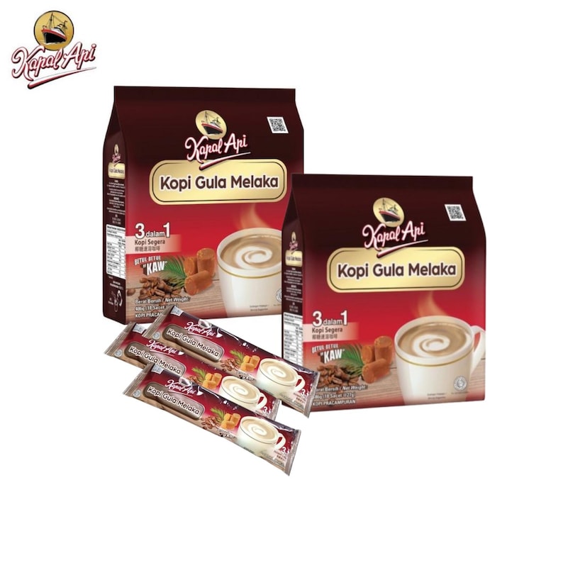 Kapal Api Kopi Gula Melaka 3 in 1 Instant Coffee ( 2 Packs X 18 Sachets ...