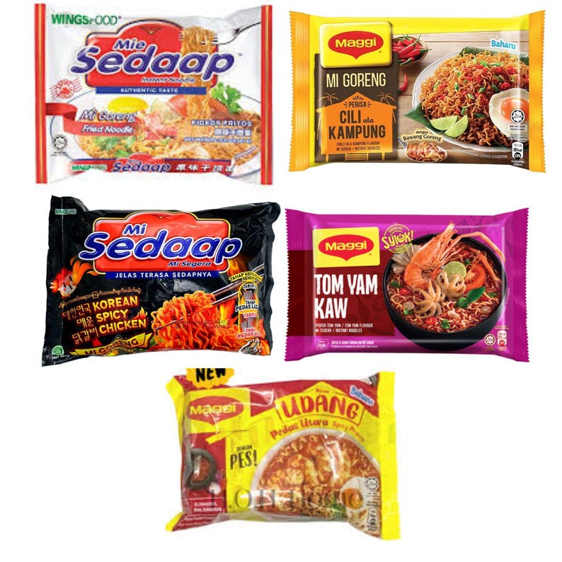 Malaysian Instant Noodle Mix of 10 Packs - Etsy