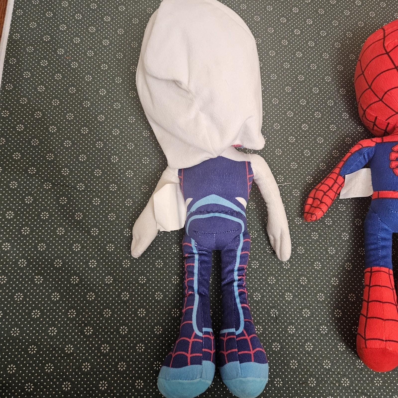 Spiderman Gwen Stacy Ghost Spidey Amazing Friends Plush Stuffed 18" LOT ...