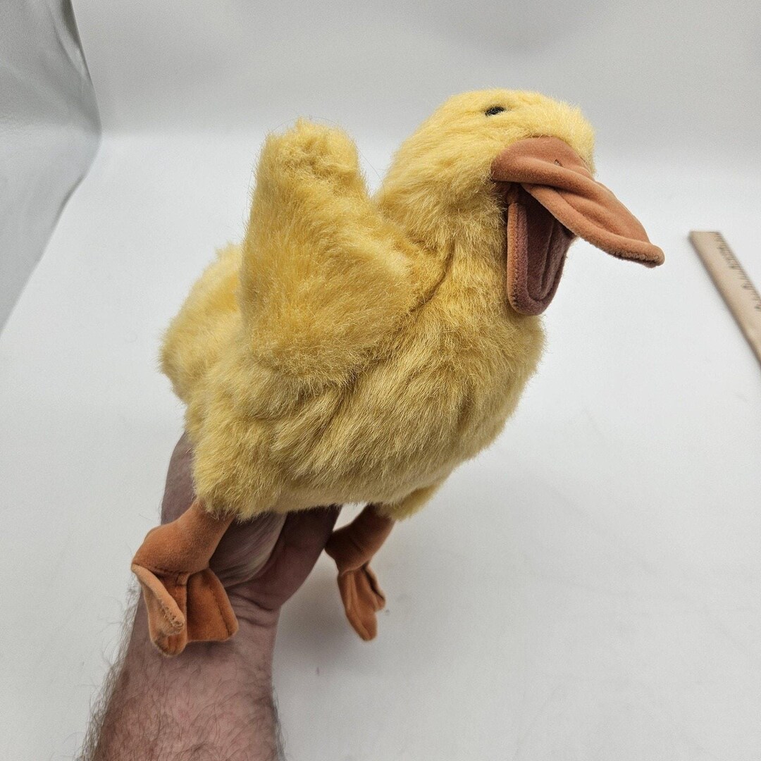 Folkmanis Yellow Duck Bird Hand Puppet Small Plush Stuffed Animal Toy ...