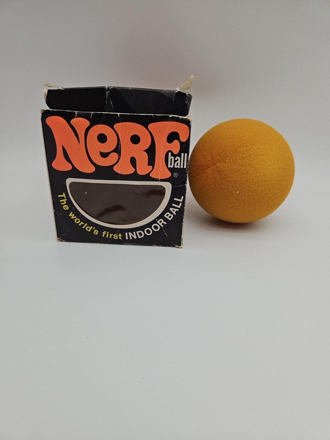 Vtg 1969 Official NERF Indoor Ball in Box No 95 Parker Brothers Orange ...