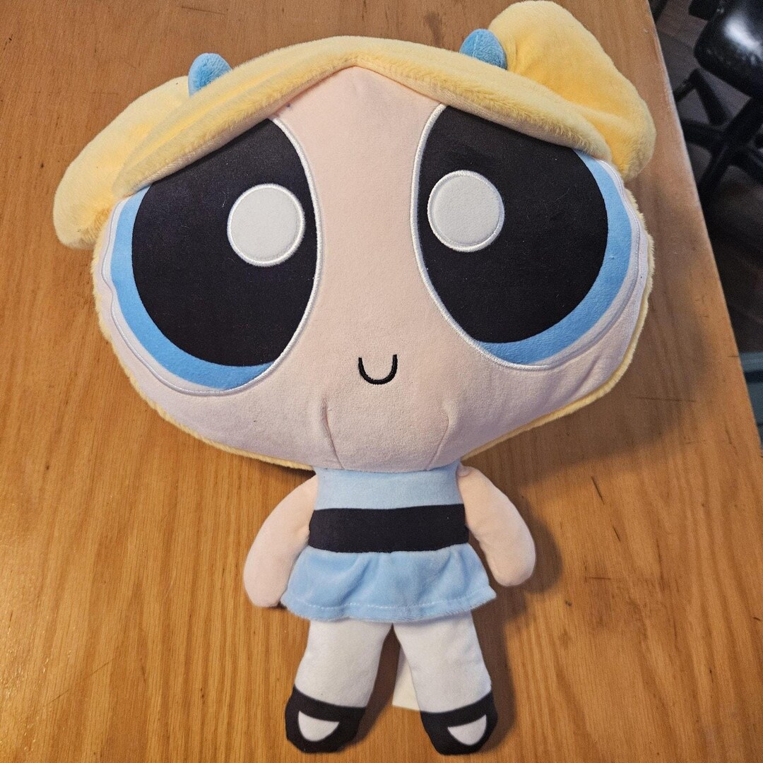 MINISO Powerpuff Girls Bubbles Plush Stuffed Doll Toy 15in Blue Medium ...