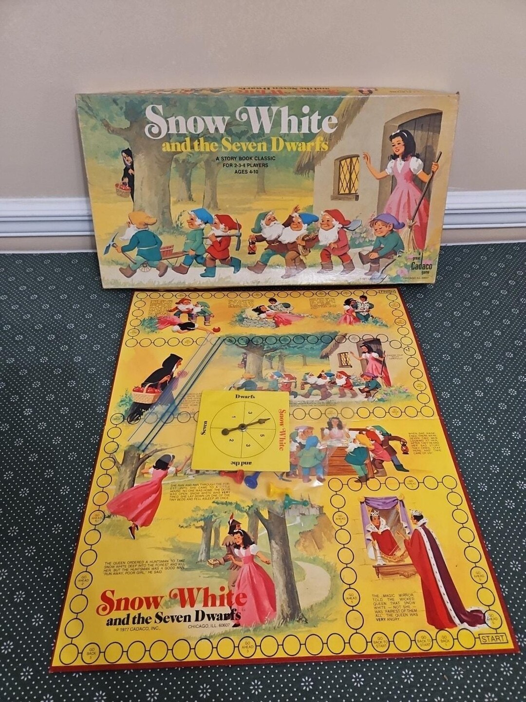 VTG Snow White Seven Dwarves Board Game CADACO #590 1977 COMPLETE - Etsy