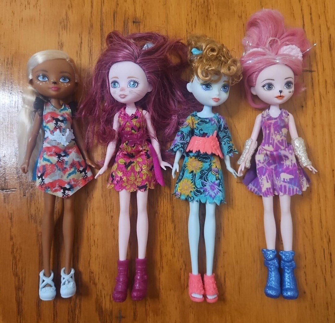 LOT OF 4 Ever After High Pixies 9” Doll Harelow Deerla Featherly Mattel ...