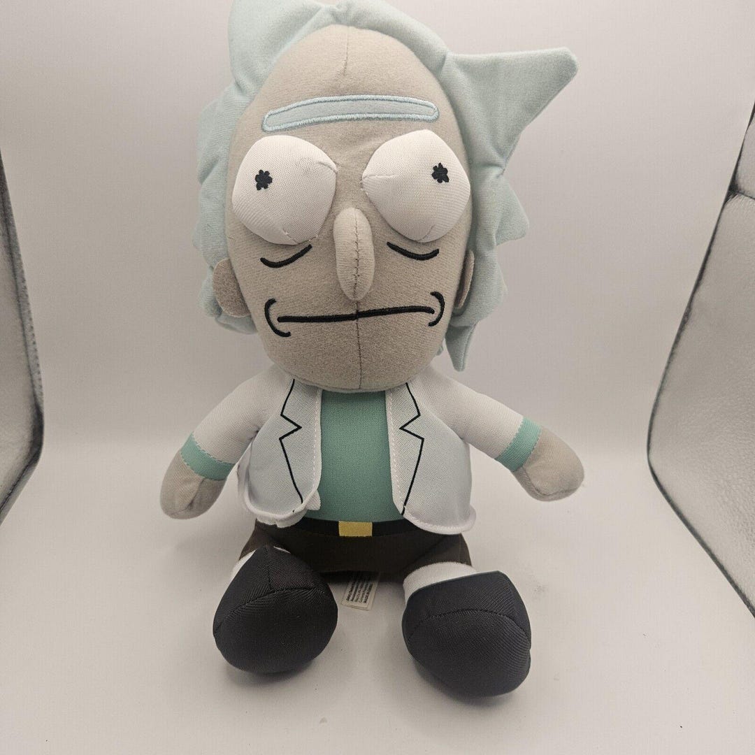 Rick and Morty RICK Sitting Plush Toy Doll Figure Officially Licensed 9 ...