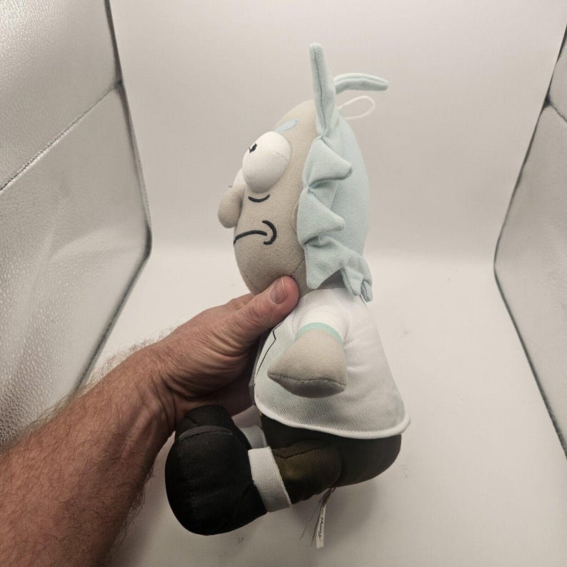 Rick and Morty RICK Sitting Plush Toy Doll Figure Officially Licensed 9 ...
