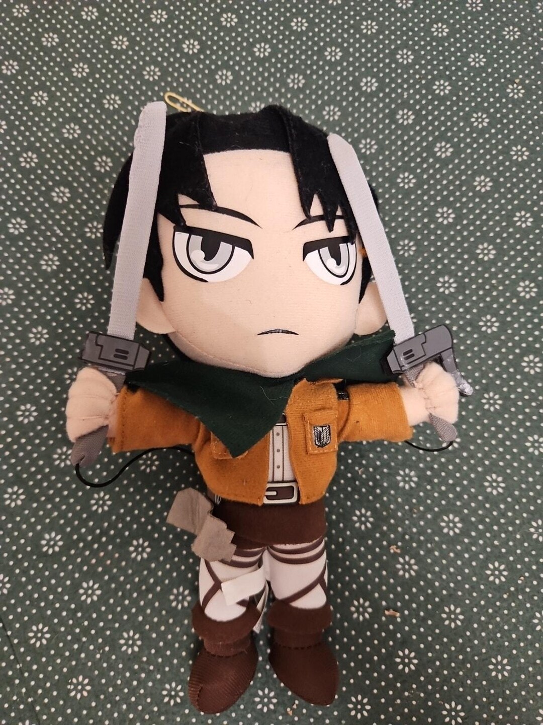 Attack on Titan Levi Ackerman Plush Stuffed Great Eastern 8" W Swords ...