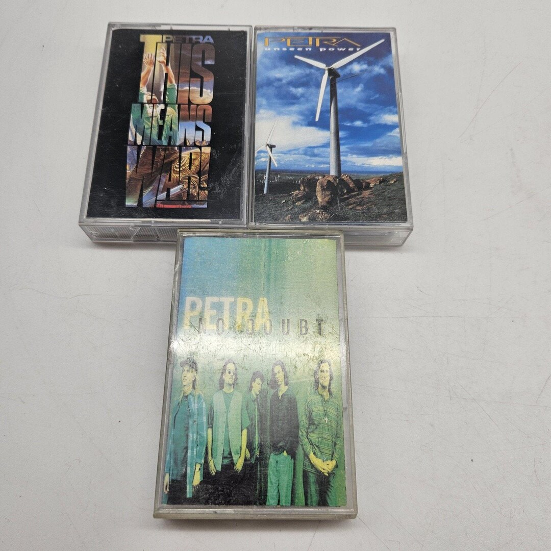 Petra Cassette Tapes Lot of 3 This Means War Unseen Power No Doubt ...