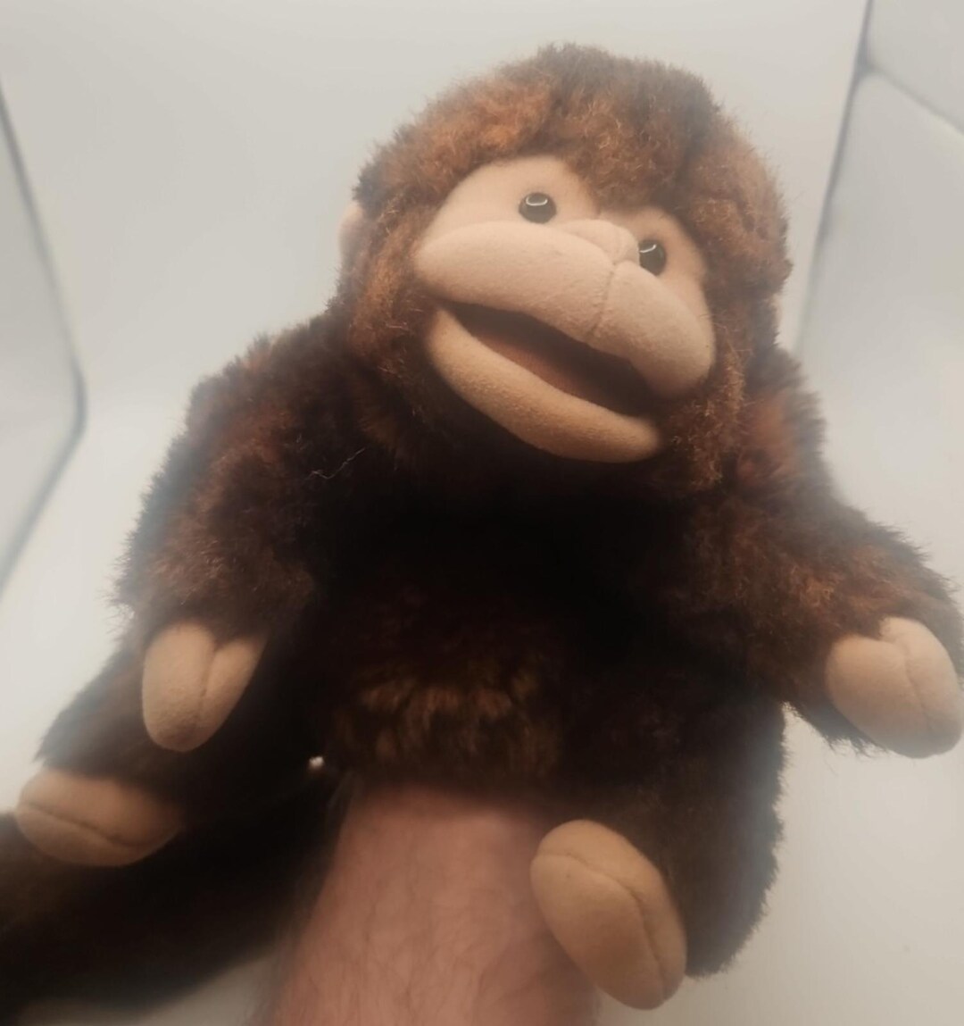 Folkmanis Brownish Red Monkey Hand Puppet Long Tail 21 In - Etsy
