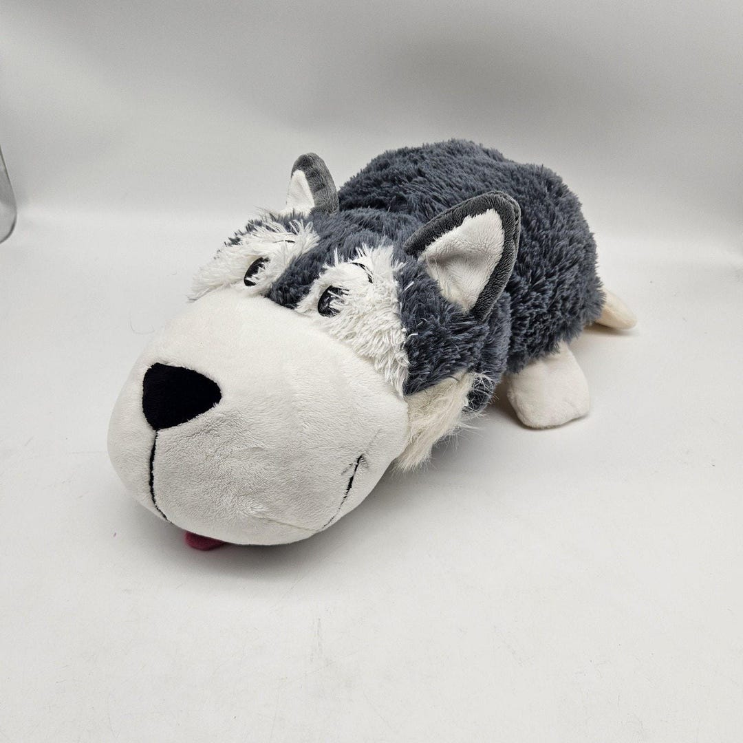 Flipazoo Asher Husky Polar Bear Reversible Plush Stuffed Animal Pillow ...