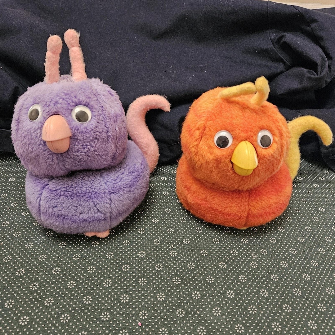 Vtg Teddy Ruxpin Hand Puppet FOB Worlds Wonder Plush Purple Orange LOT ...