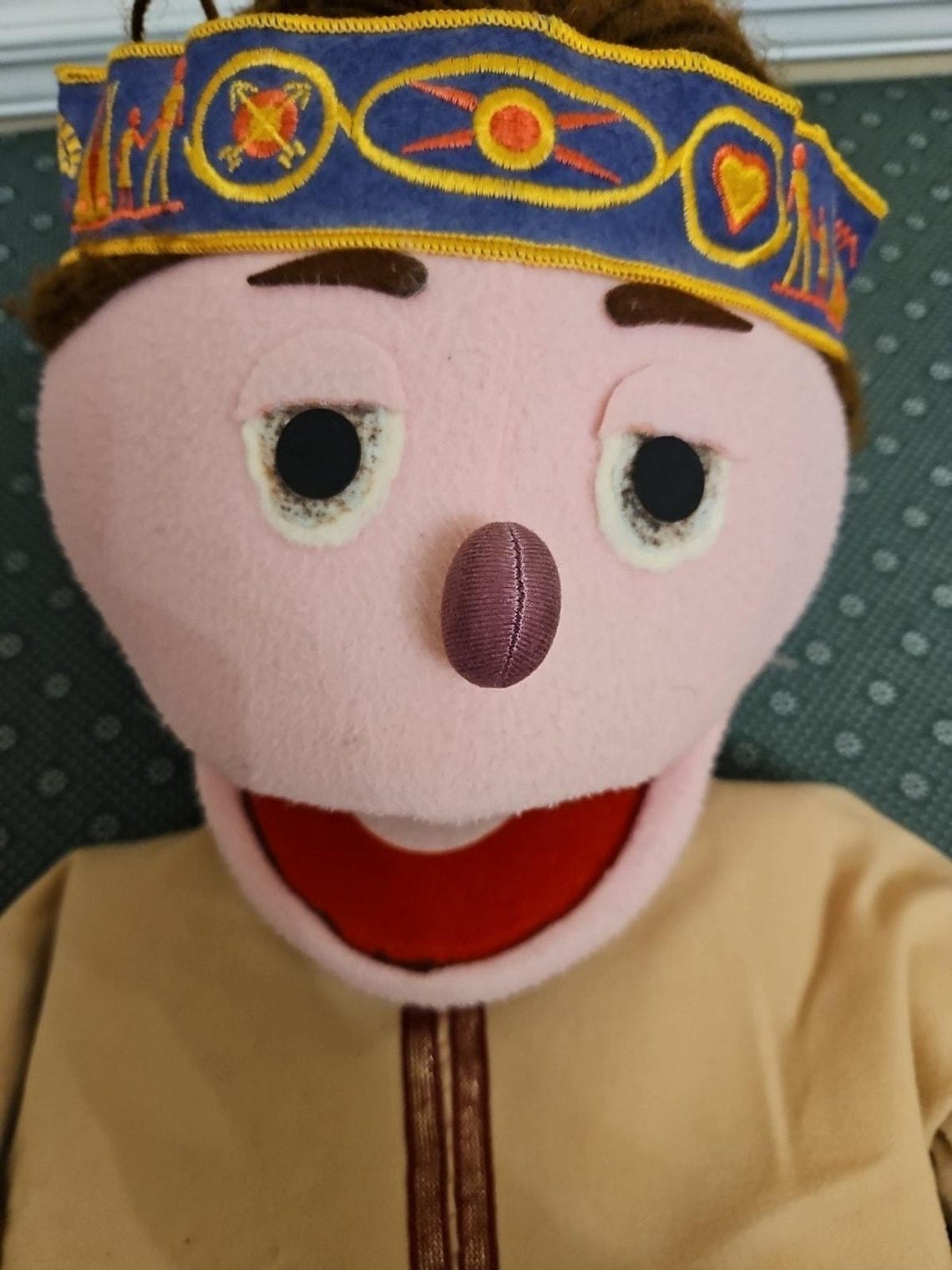 VTG Puppet Productions GIRL Brown Hair HIPPIE Indian Hand Puppet 70s ...
