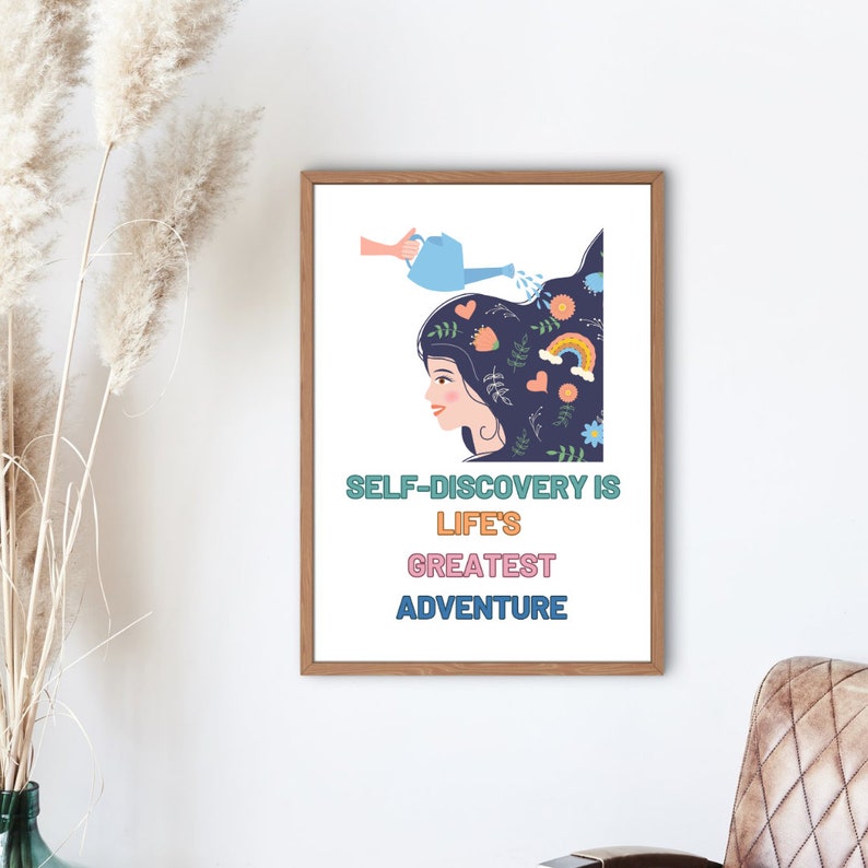 Therapy Office Decor, Note to Self Poster, School Counselor, Mental ...