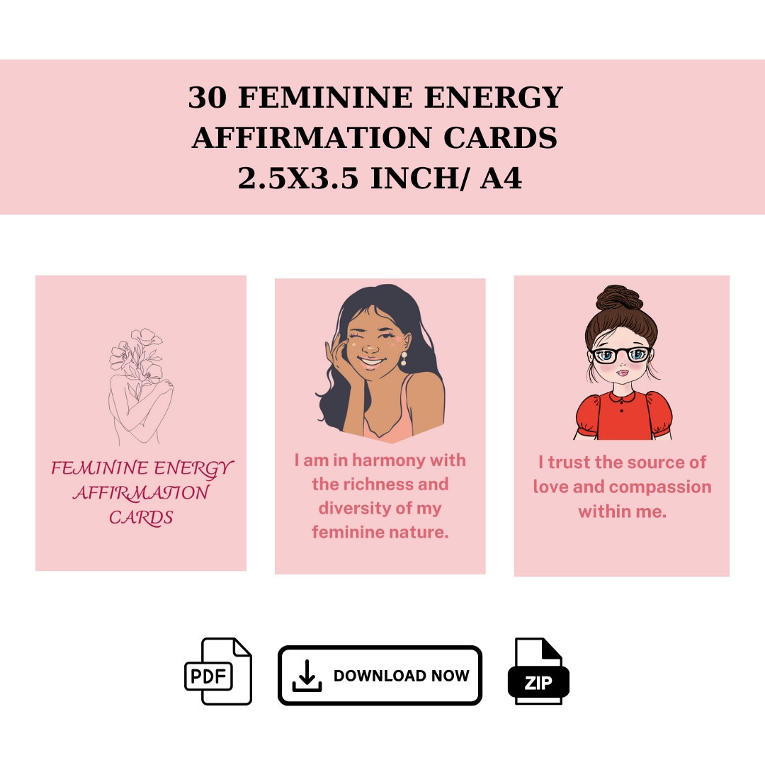 Affirmation Cards for Women,goddess Energy, Affirmation Deck, Manifest ...