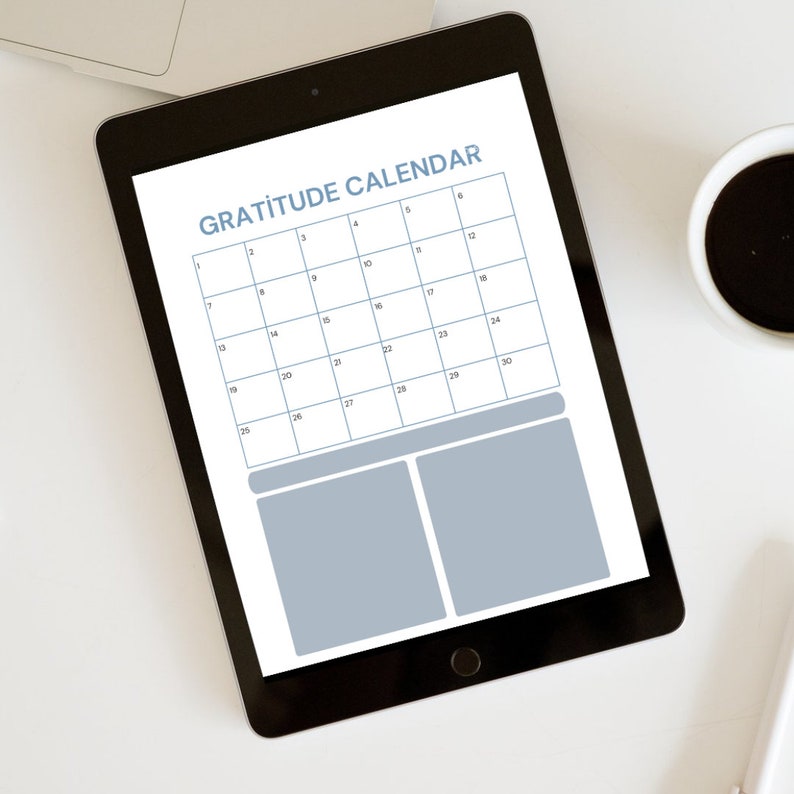 30 Days of Gratitude Printable Template, Daily Gratitude Journal ...