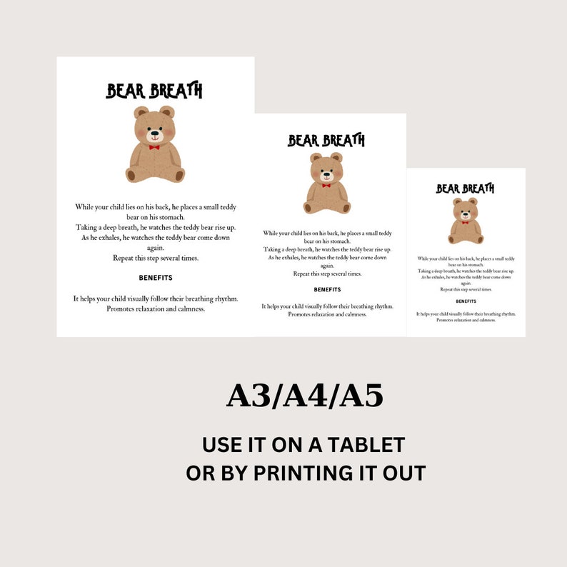 Breathing Activity for Kids, Mindful Breathing Printable Activity Kit ...