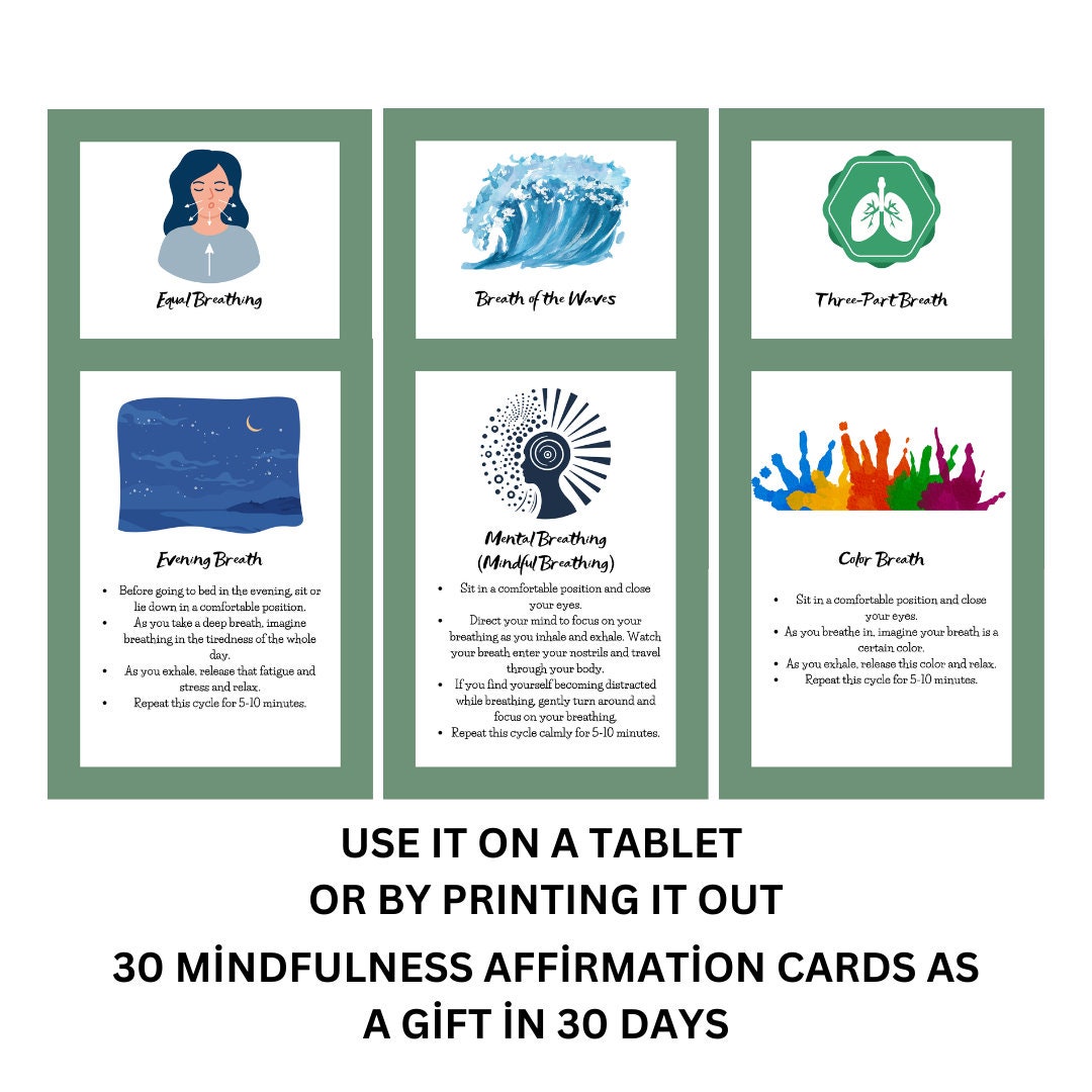Mindful Breathing Package for Adults, Anxiety for Teens, Grounding ...