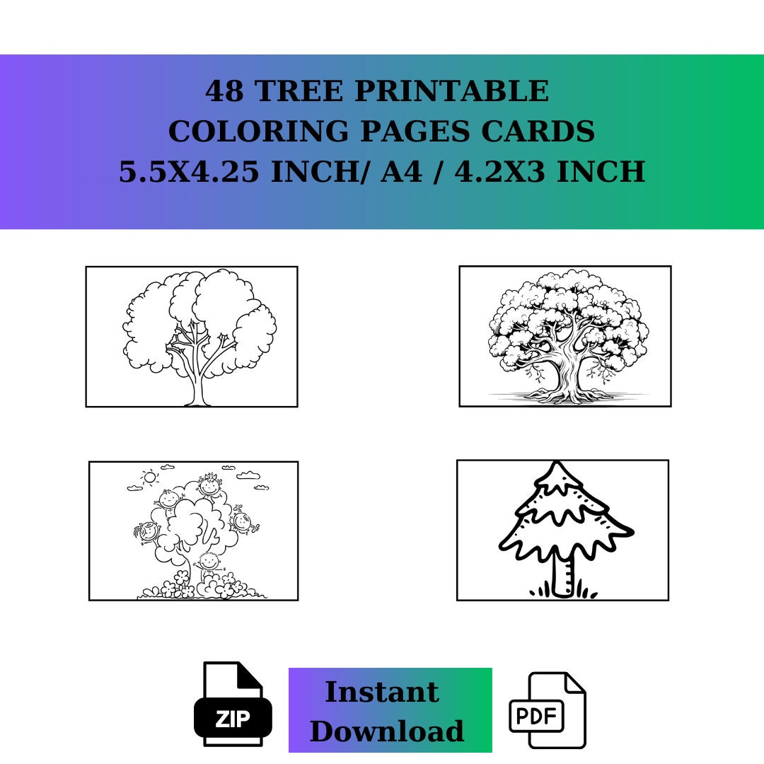 48 Tree Coloring Pages, Tree Coloring Pages for Preschool and ...