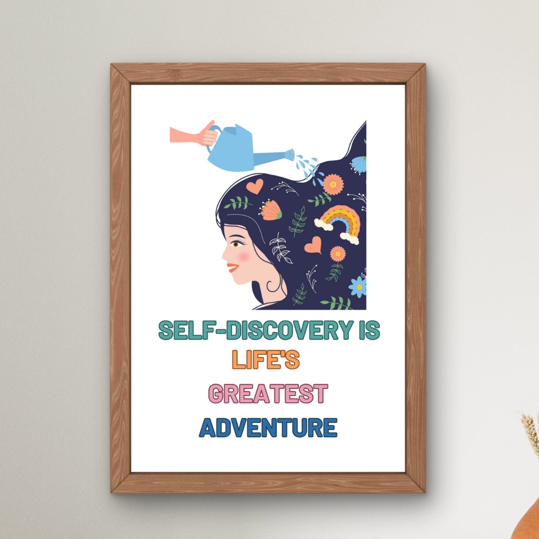 Therapy Office Decor, Note to Self Poster, School Counselor, Mental ...