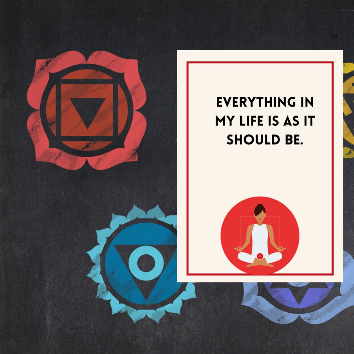Chakra Affirmation Cards, Printable, Instant Download, PNG, JPG ...