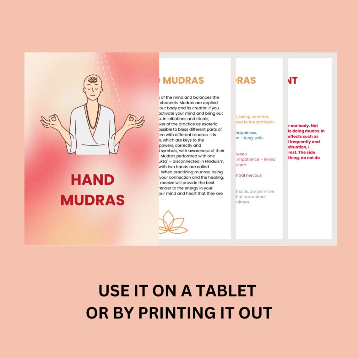 Mudra Hand Cards Collection of 16 With Sanskrit Names, Printable E-book ...