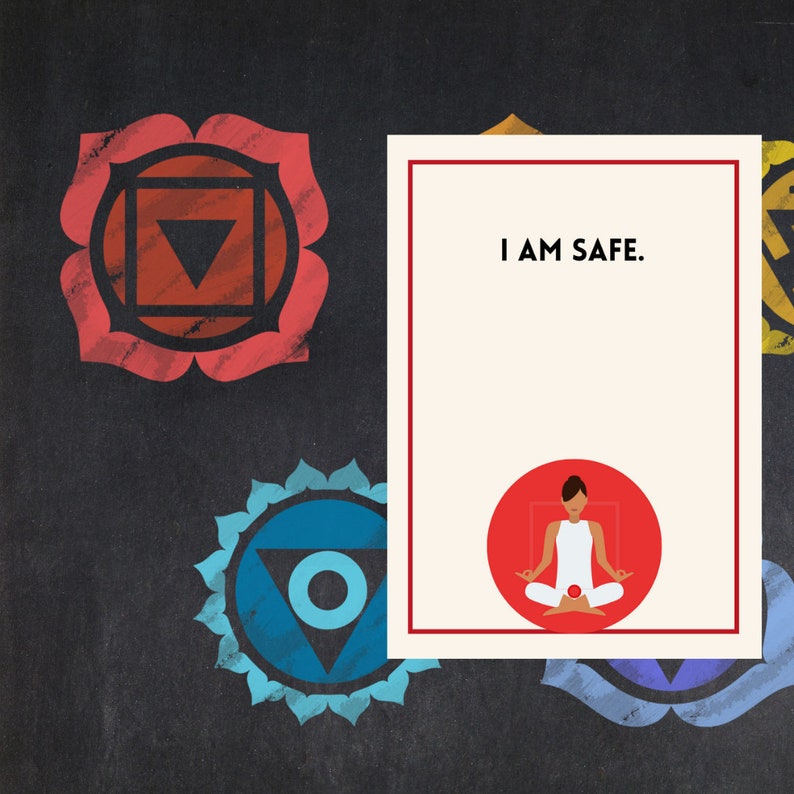 Chakra Affirmation Cards, Printable, Instant Download, PNG, JPG ...