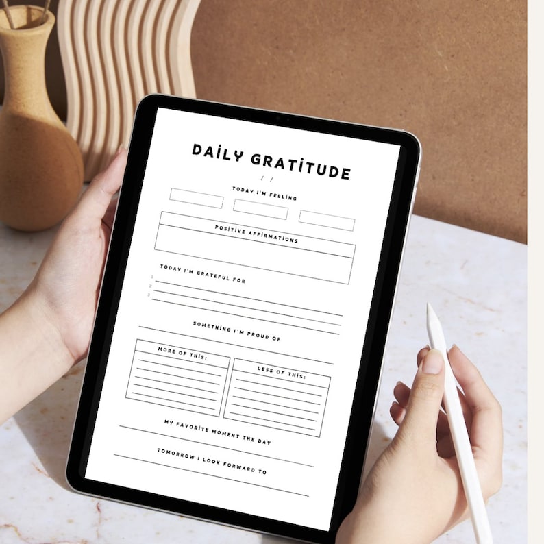Digital Gratitude Journal, iPad Digital Planner, Good Notes Gratitude ...