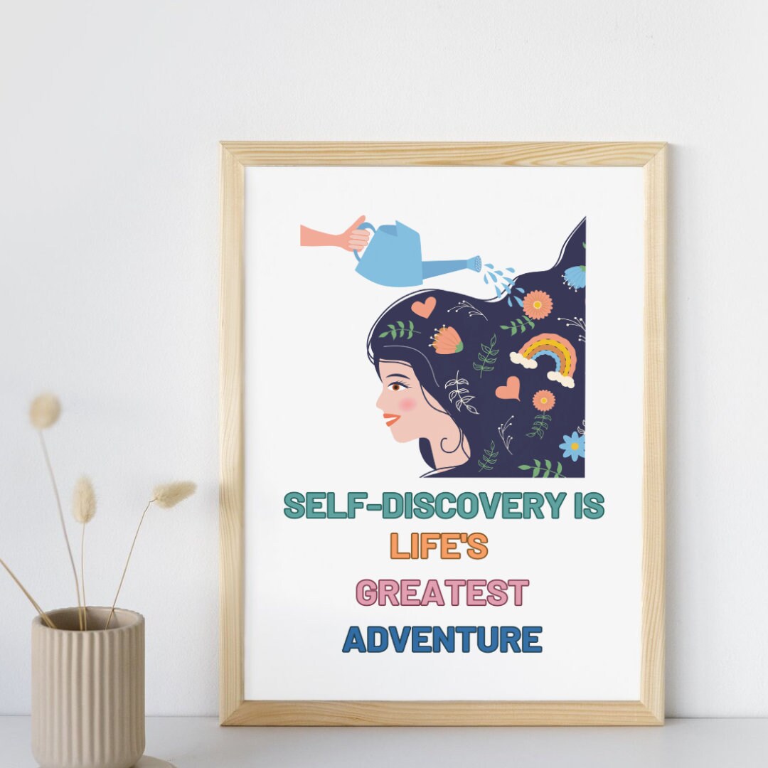 Therapy Office Decor, Note to Self Poster, School Counselor, Mental ...