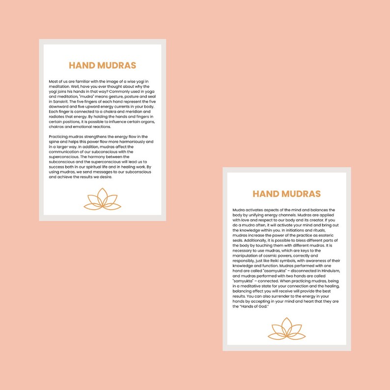 Mudra Hand Cards Collection of 16 With Sanskrit Names, Printable E-book ...