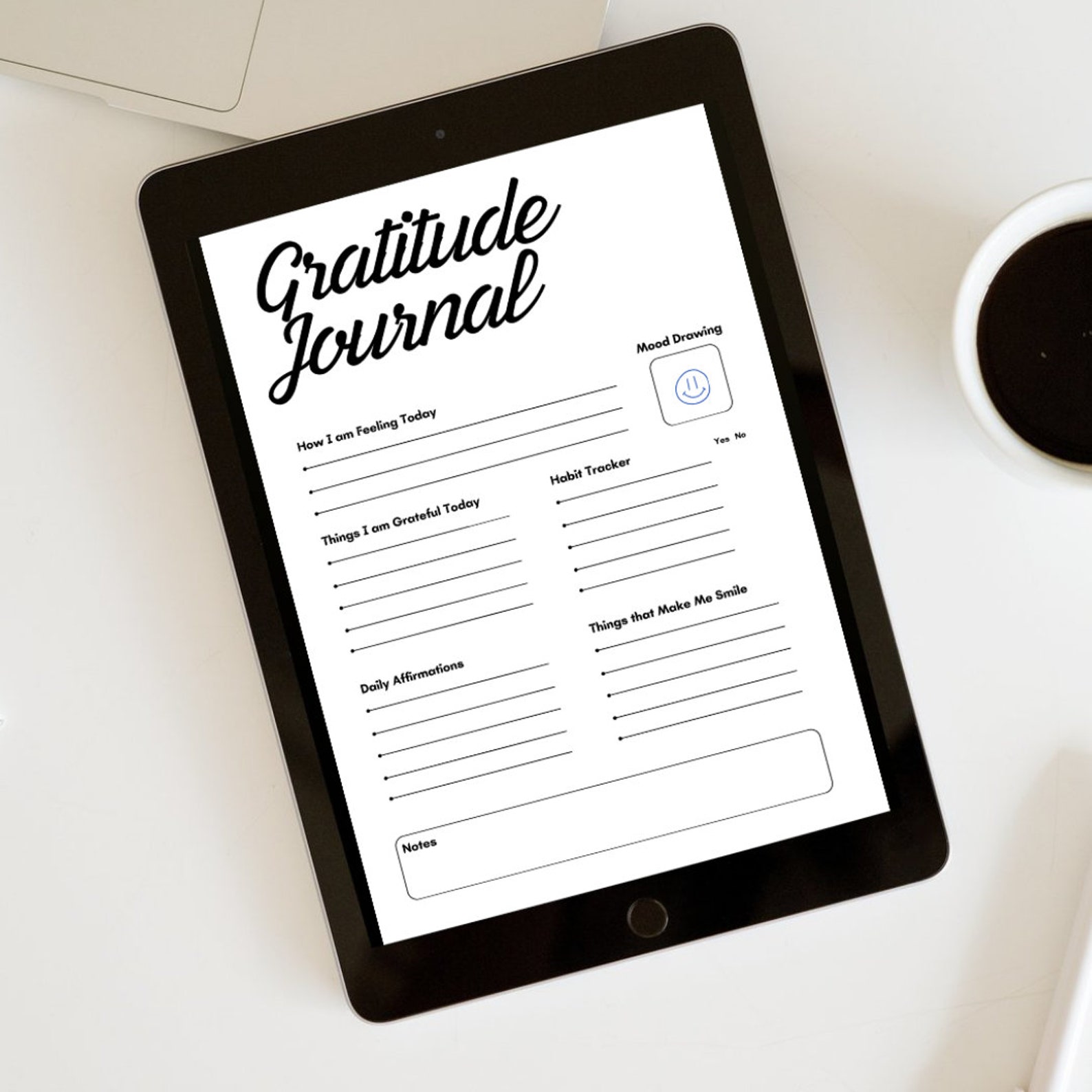 Digital Gratitude Journal, iPad Digital Planner, Good Notes Gratitude ...