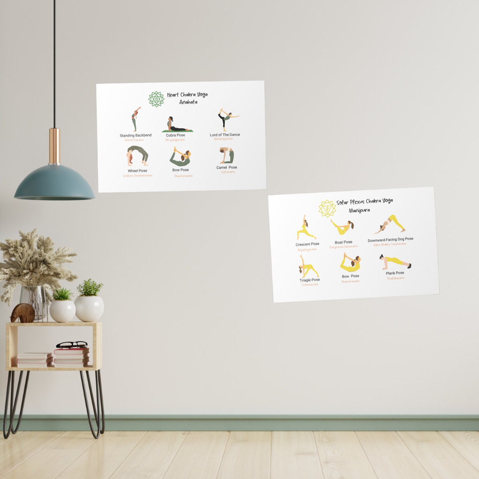 Chakra Yoga Poses Cheat Sheets, Digital Download PDF, Chakra Yoga Poses ...