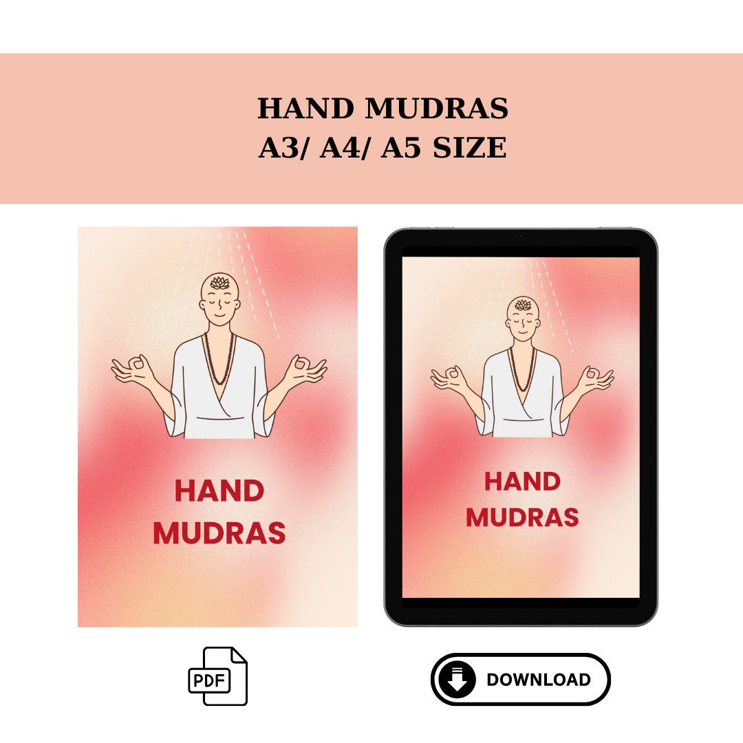 Mudra Hand Cards Collection of 16 With Sanskrit Names, Printable E-book ...