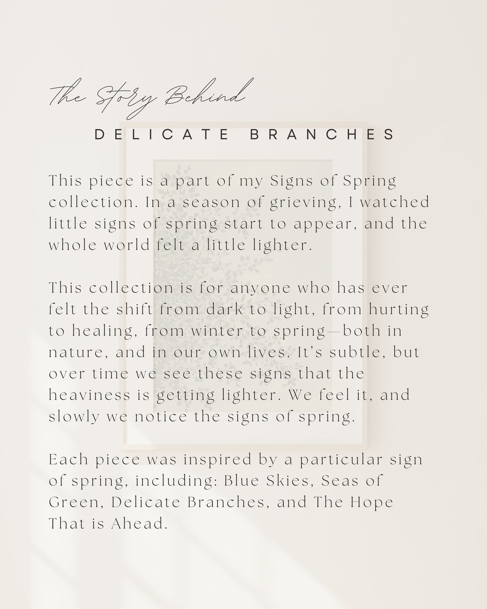 Delicate Branches, Textured Fine Art Print of Original Taelyn K Crosby ...