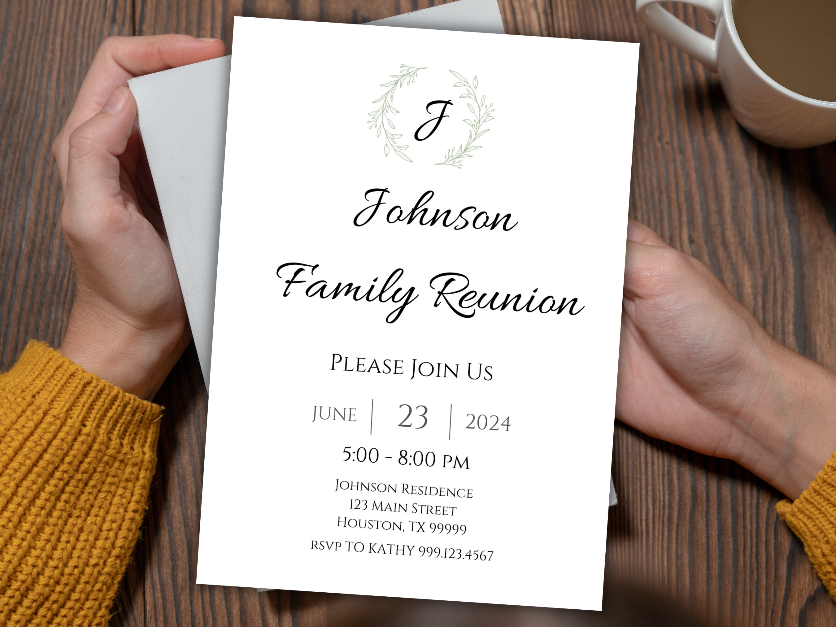 Family Reunion Invitation, Family Gathering Template, Customizable ...