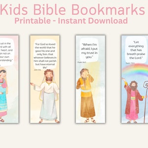 Kids Bible Verse Bookmarks | Printable Bookmarks | Bible Bookmarks ...