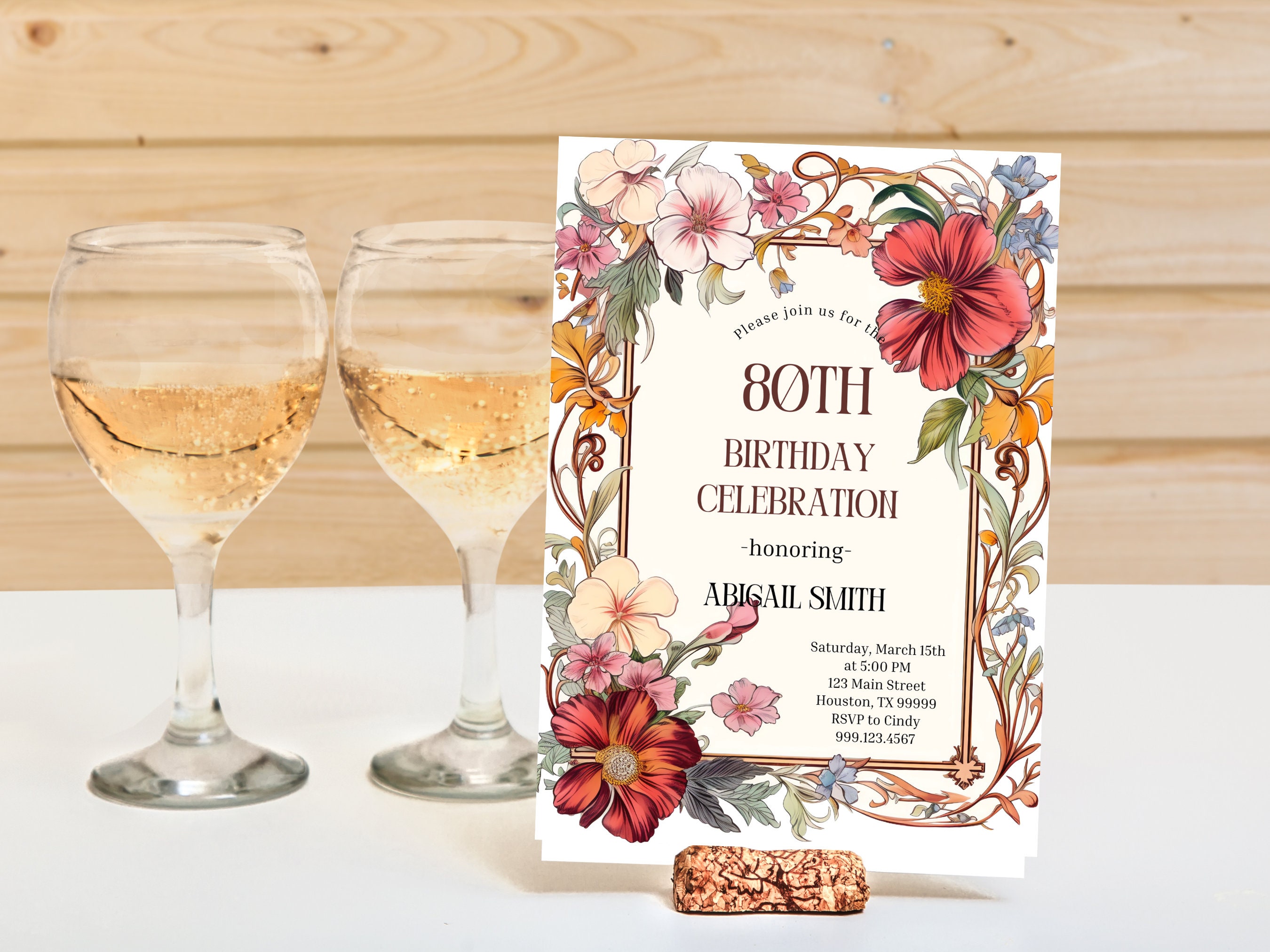 80th Birthday Invitation, 80th Birthday, 80th Birthday Invite, 80th ...