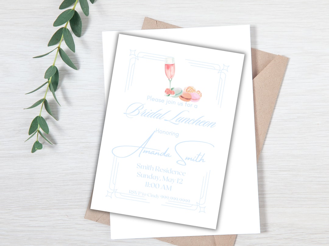 Bridal Luncheon Invitation | Bridal Invitation | Bridal Luncheon ...