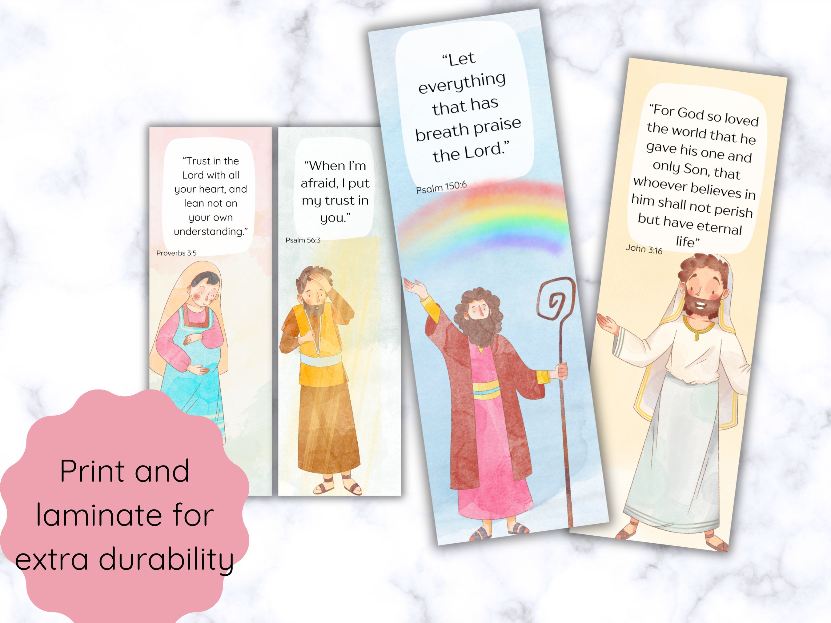 Kids Bible Verse Bookmarks | Printable Bookmarks | Bible Bookmarks ...