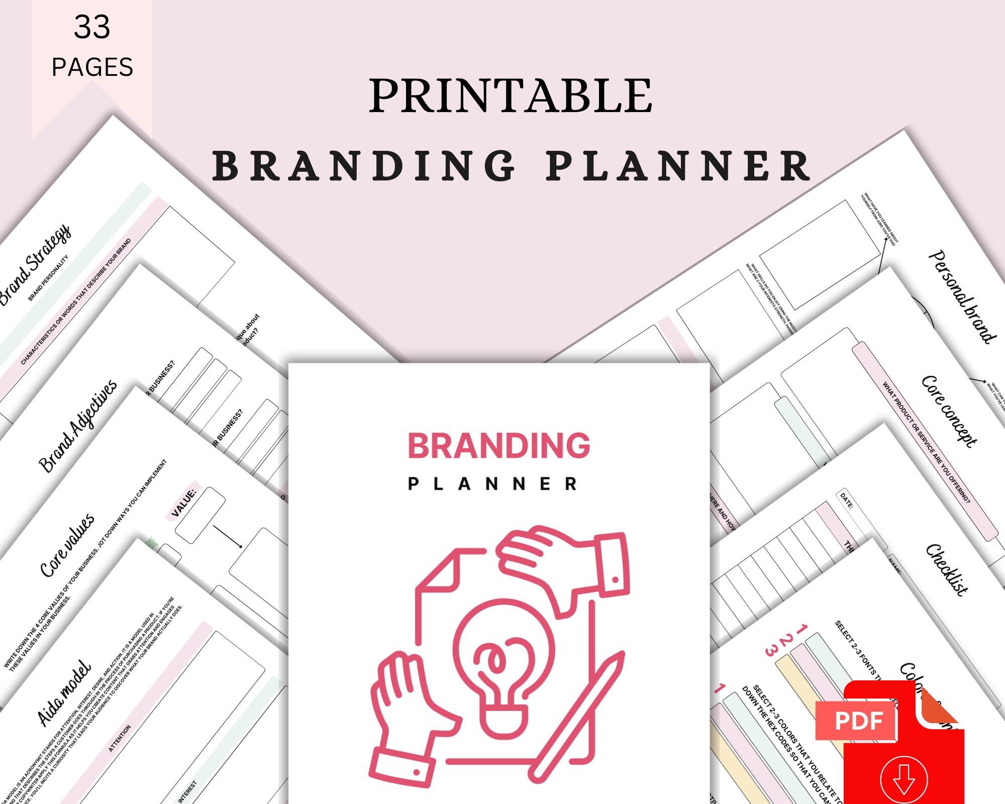 Branding Planner Binder | Personal Business Organizer Printable ...