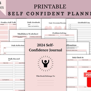 Self Confidence Planner, Self Esteem Workbook, Self-care Prompts, Teen ...