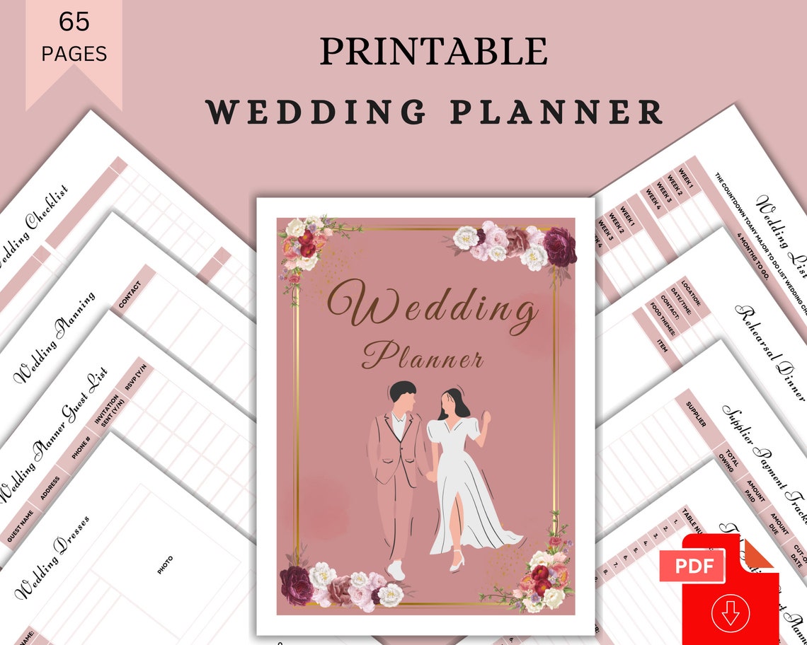Wedding Planner Printable | Printable Wedding Planner Pages | Wedding ...