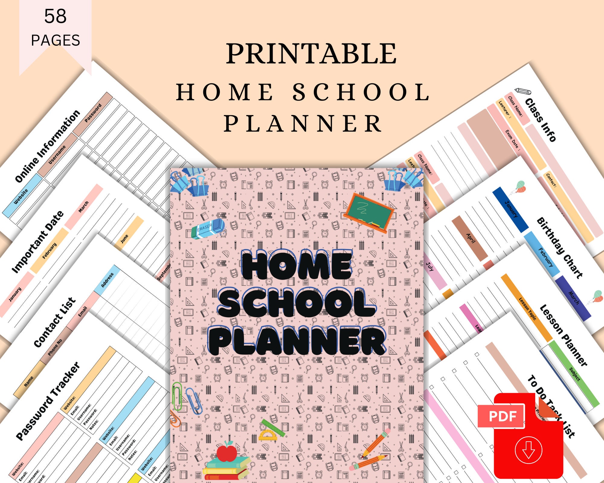 Printable Homeschool Planner Bundle | Printable, Digital | Academic ...