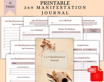 369 Manifestation Journal, 369 Method, Law of Attraction Journal, 369 ...